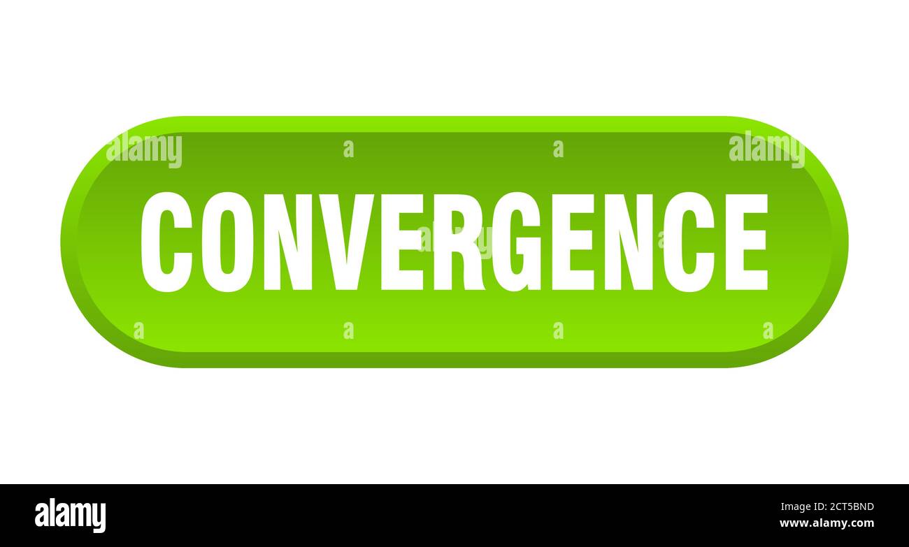 convergence button. rounded sign isolated on white background Stock ...