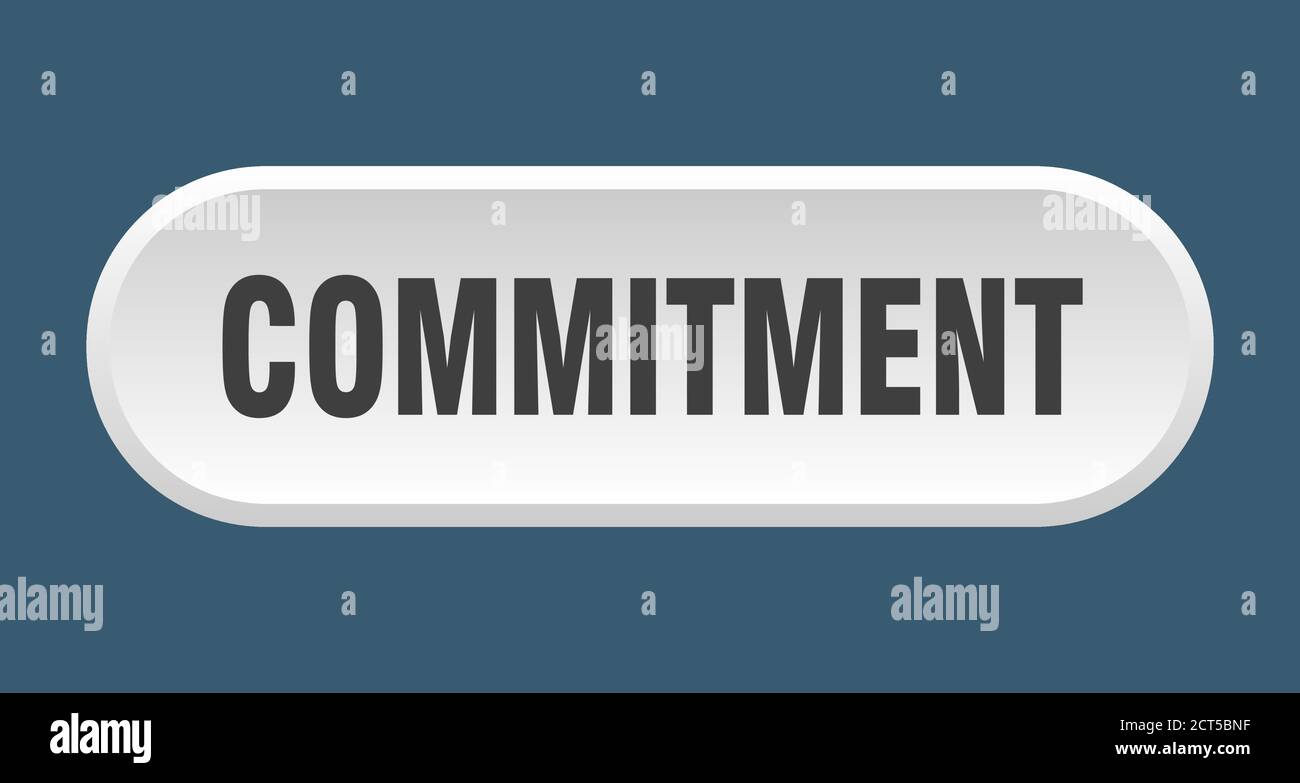 commitment button. rounded sign isolated on white background Stock ...