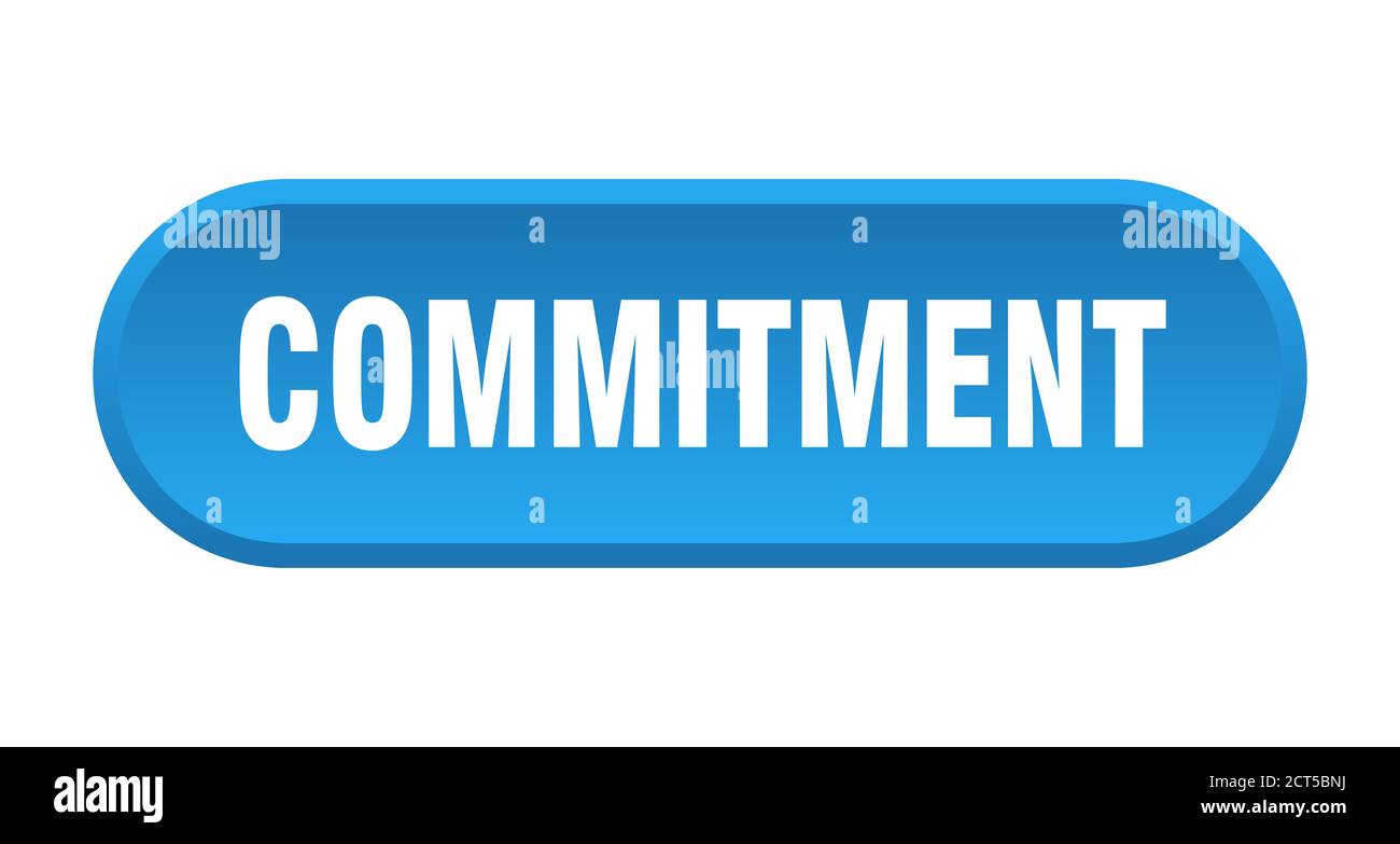 commitment button. rounded sign isolated on white background Stock ...
