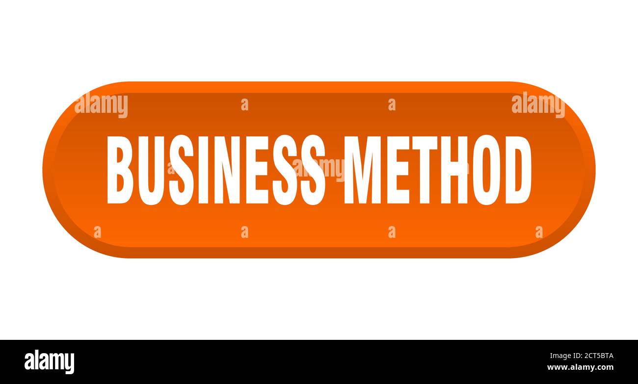 business method button. rounded sign isolated on white background Stock ...