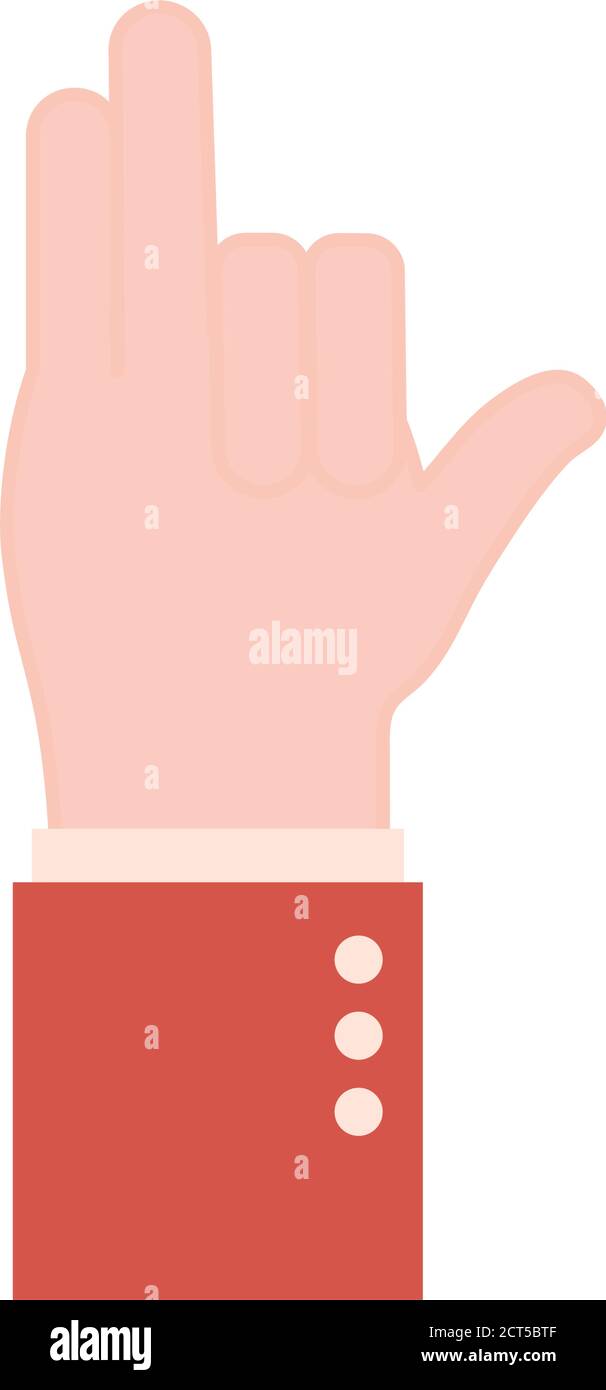two hand sign language flat style icon vector design Stock Vector Image ...