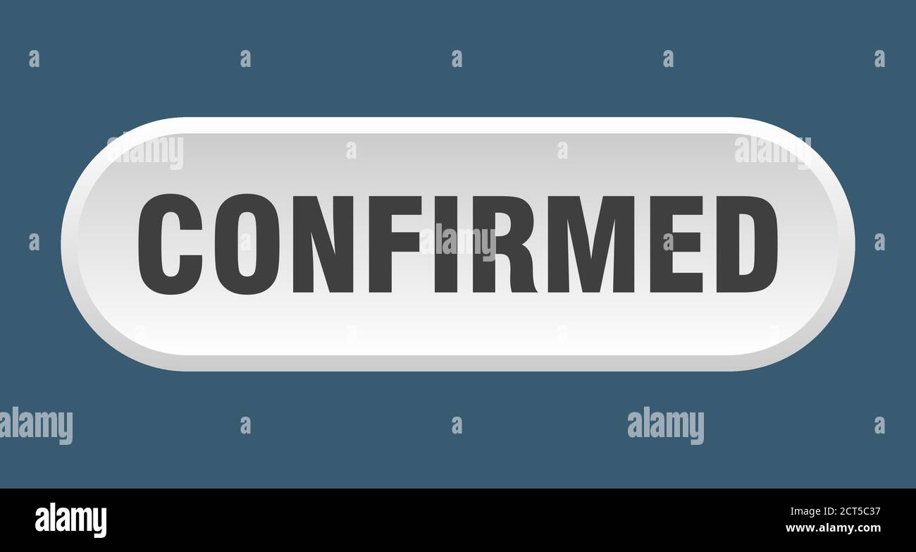 confirmed button. rounded sign isolated on white background Stock ...