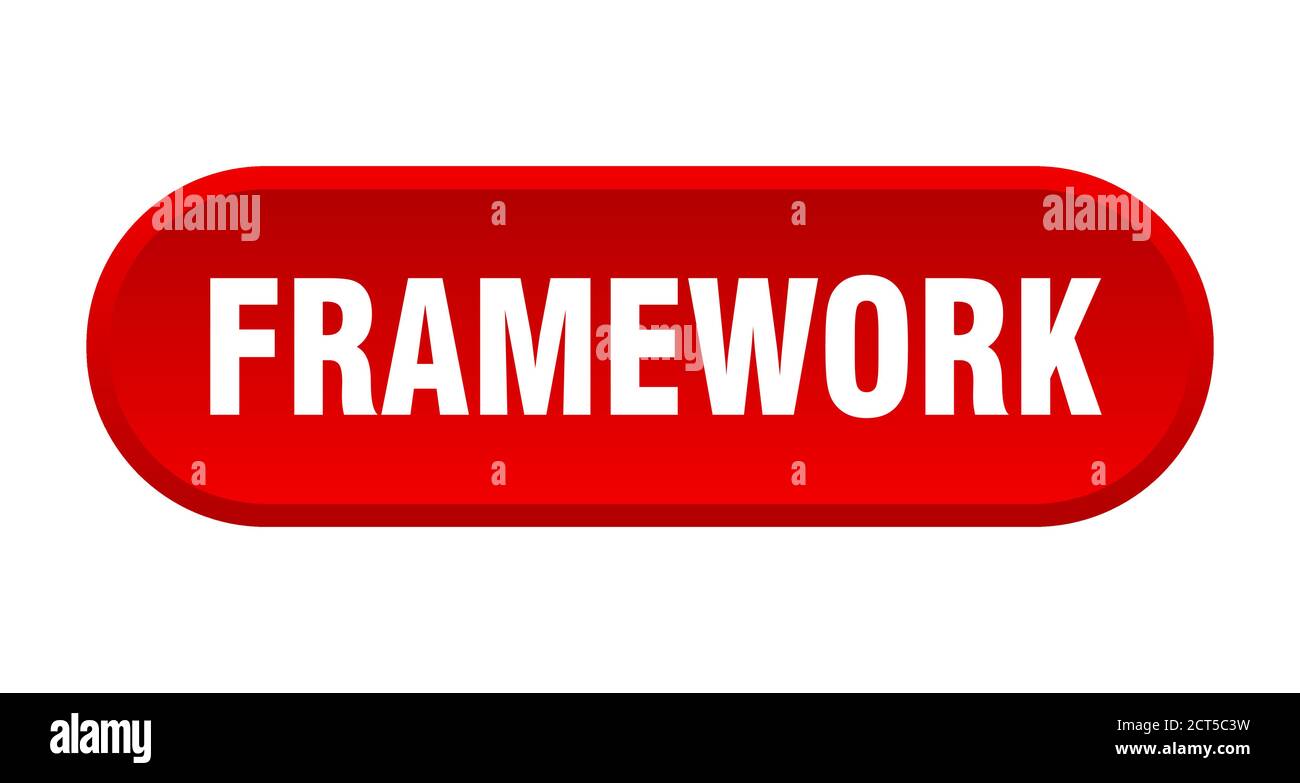 framework button. rounded sign isolated on white background Stock ...