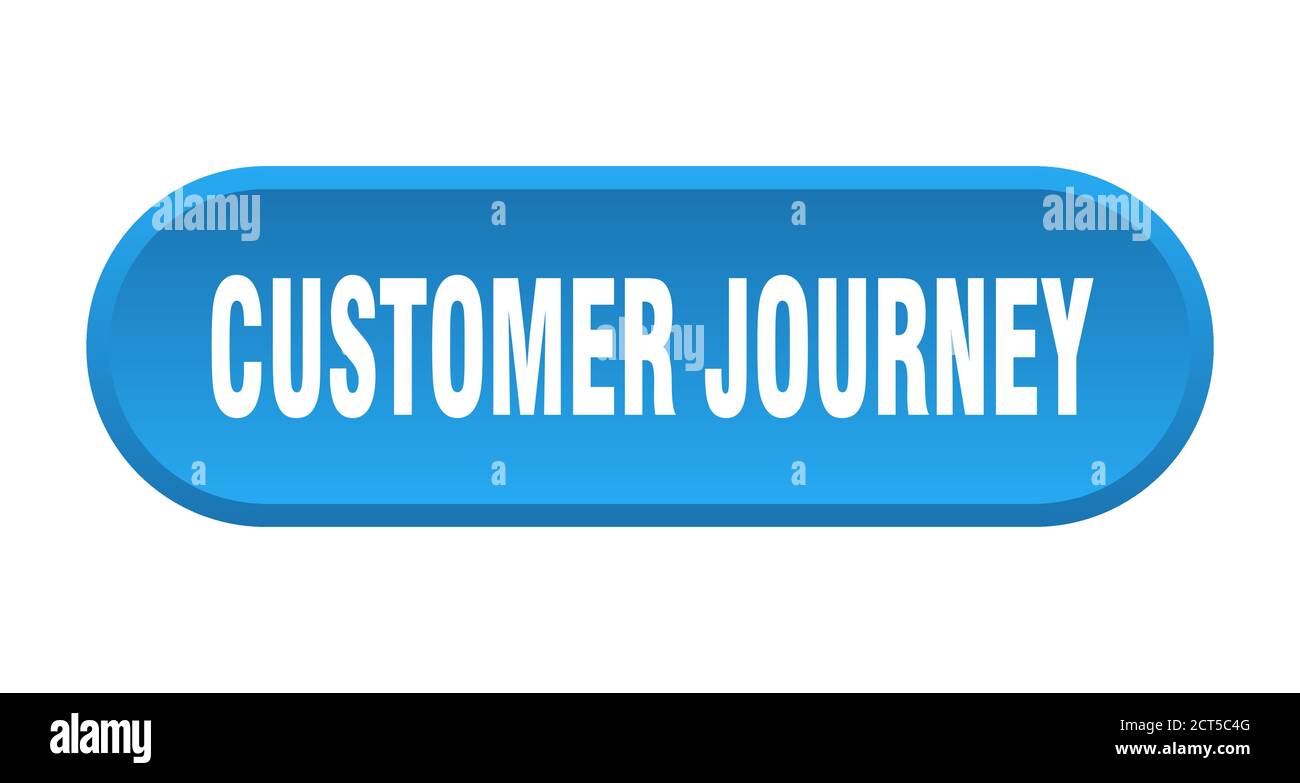customer journey button. rounded sign isolated on white background ...