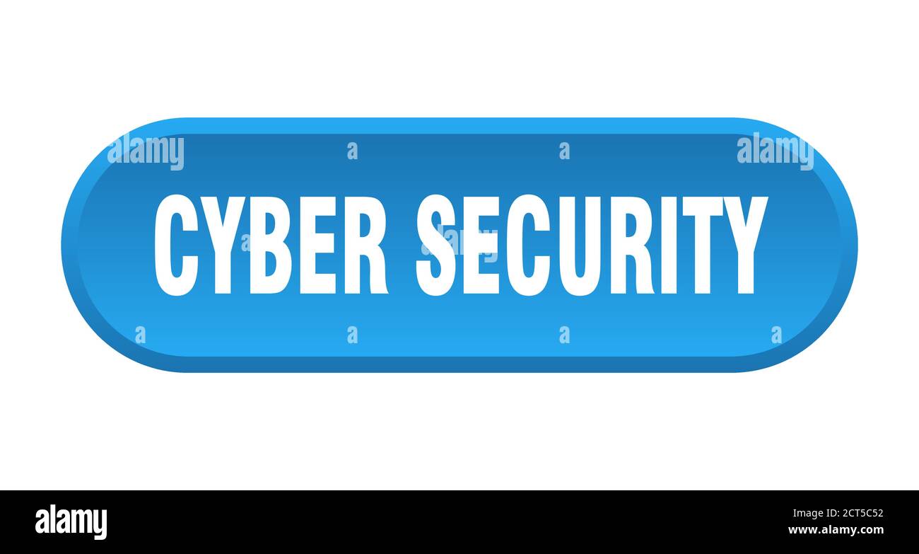 cyber security button. rounded sign isolated on white background Stock ...