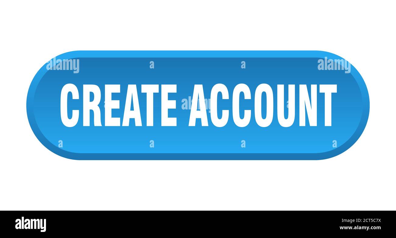 create account button. rounded sign isolated on white background Stock ...