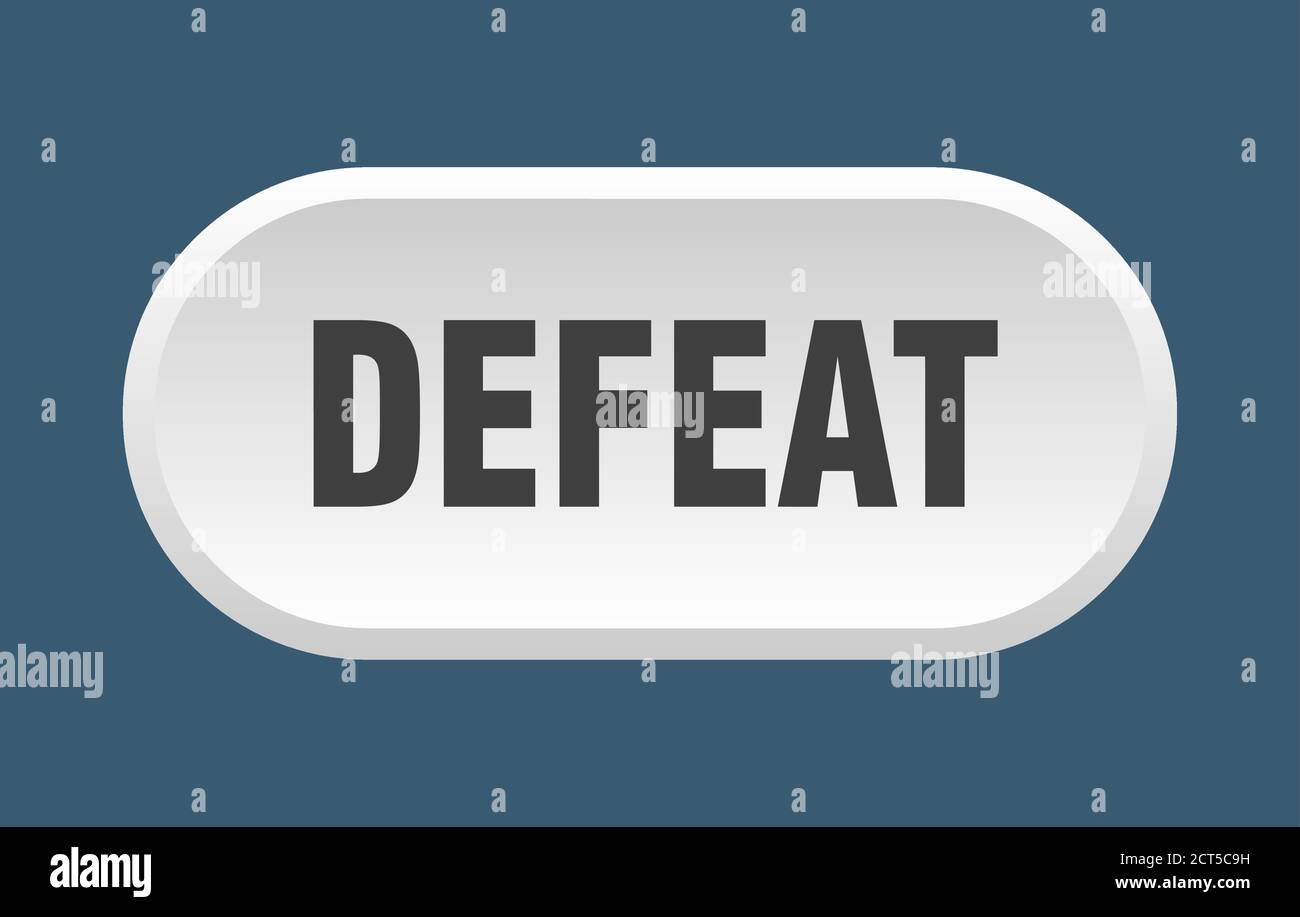 defeat button. rounded sign isolated on white background Stock Vector ...