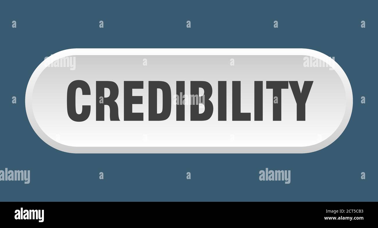 credibility button. rounded sign isolated on white background Stock ...