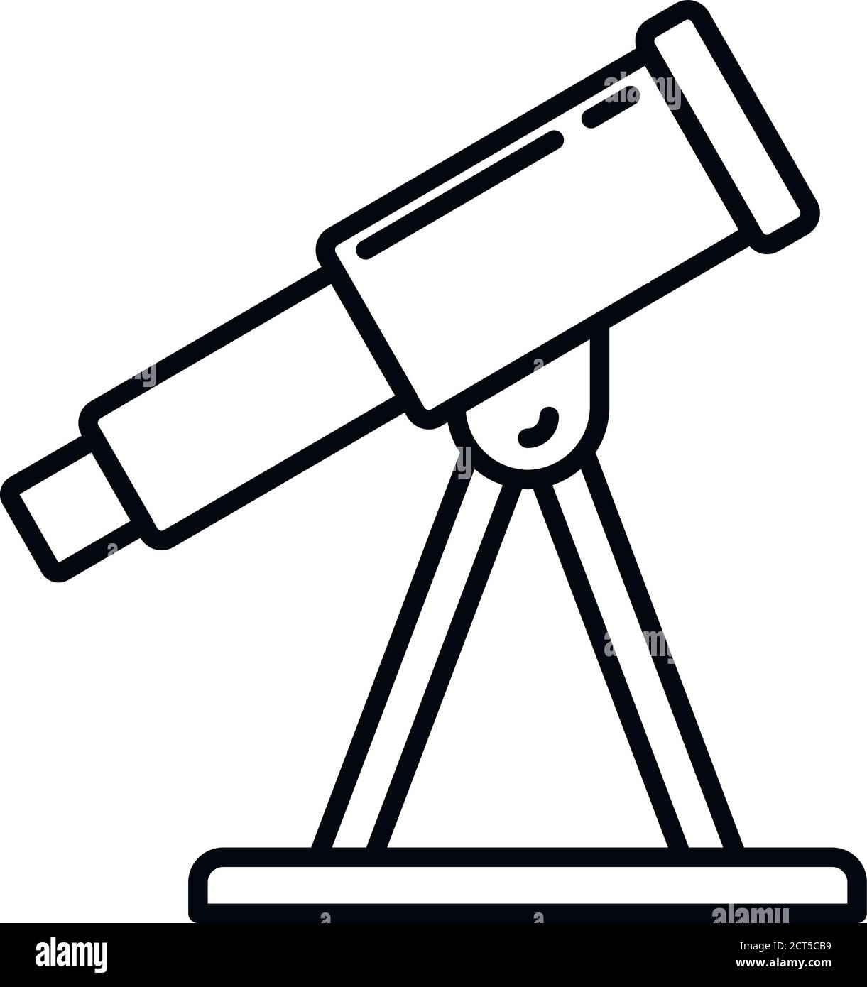 Telescope exploration icon. Outline telescope exploration vector icon ...
