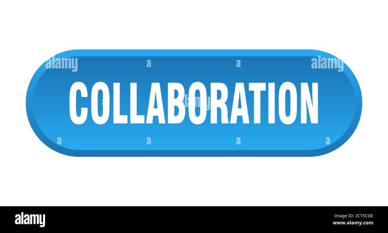 collaboration button. rounded sign isolated on white background Stock ...