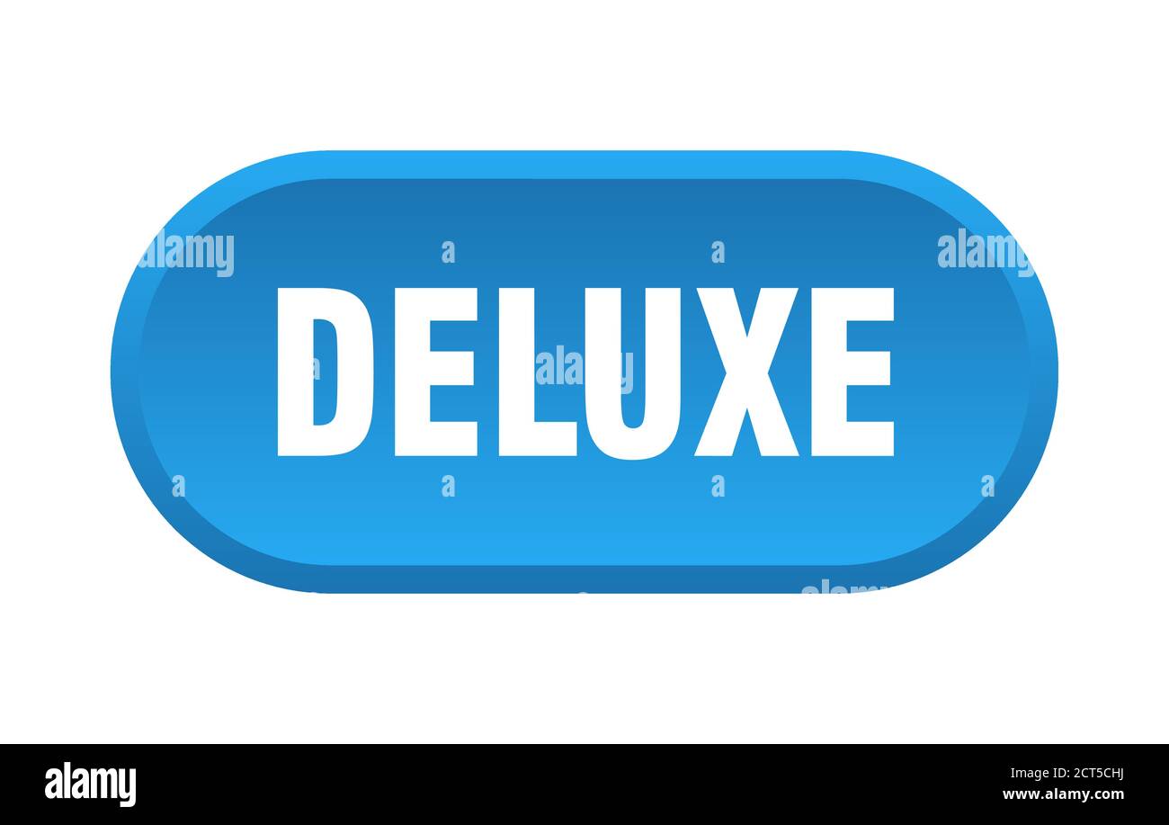 deluxe button. rounded sign isolated on white background Stock Vector ...