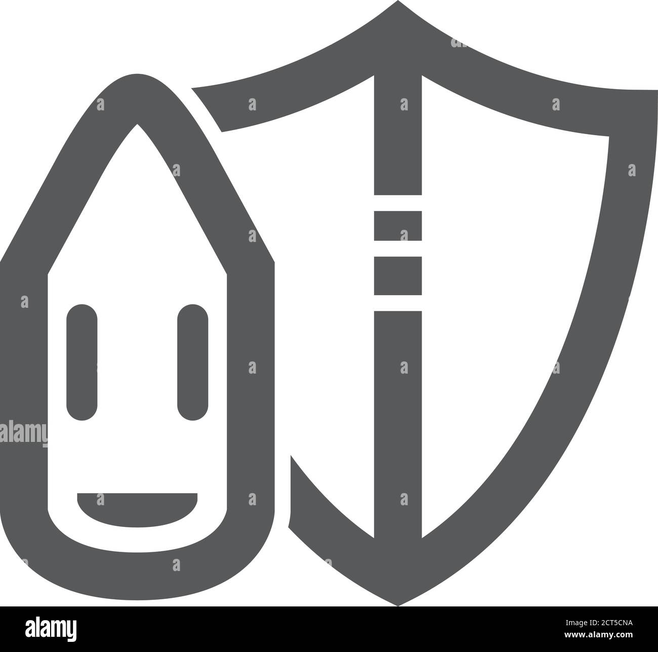 Lifeguard rescue icon in thick outline style. Black and white ...
