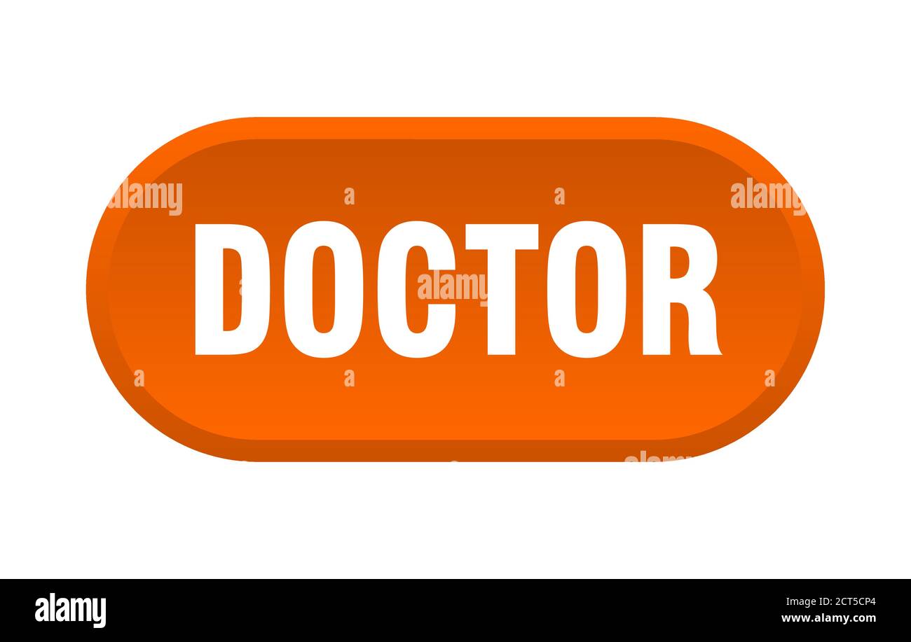 doctor button. rounded sign isolated on white background Stock Vector ...