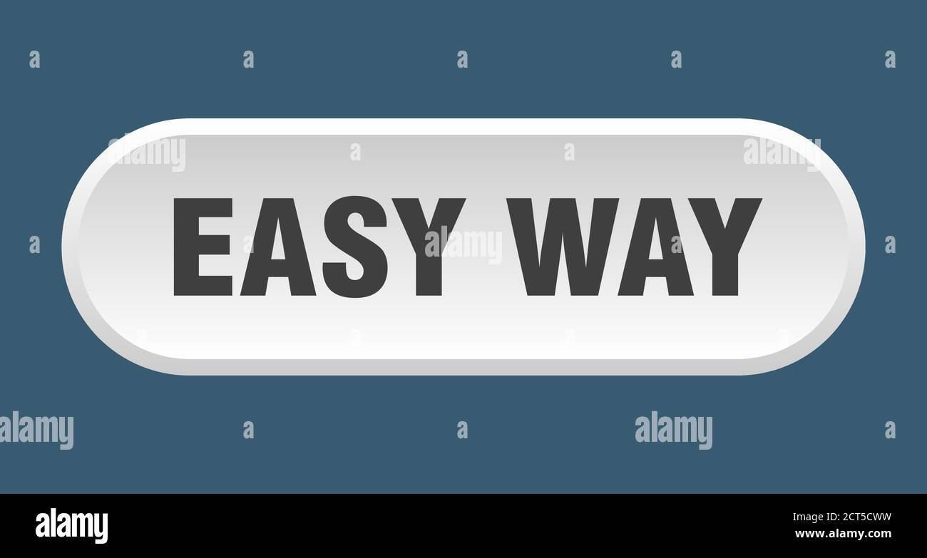easy way button. rounded sign isolated on white background Stock Vector ...