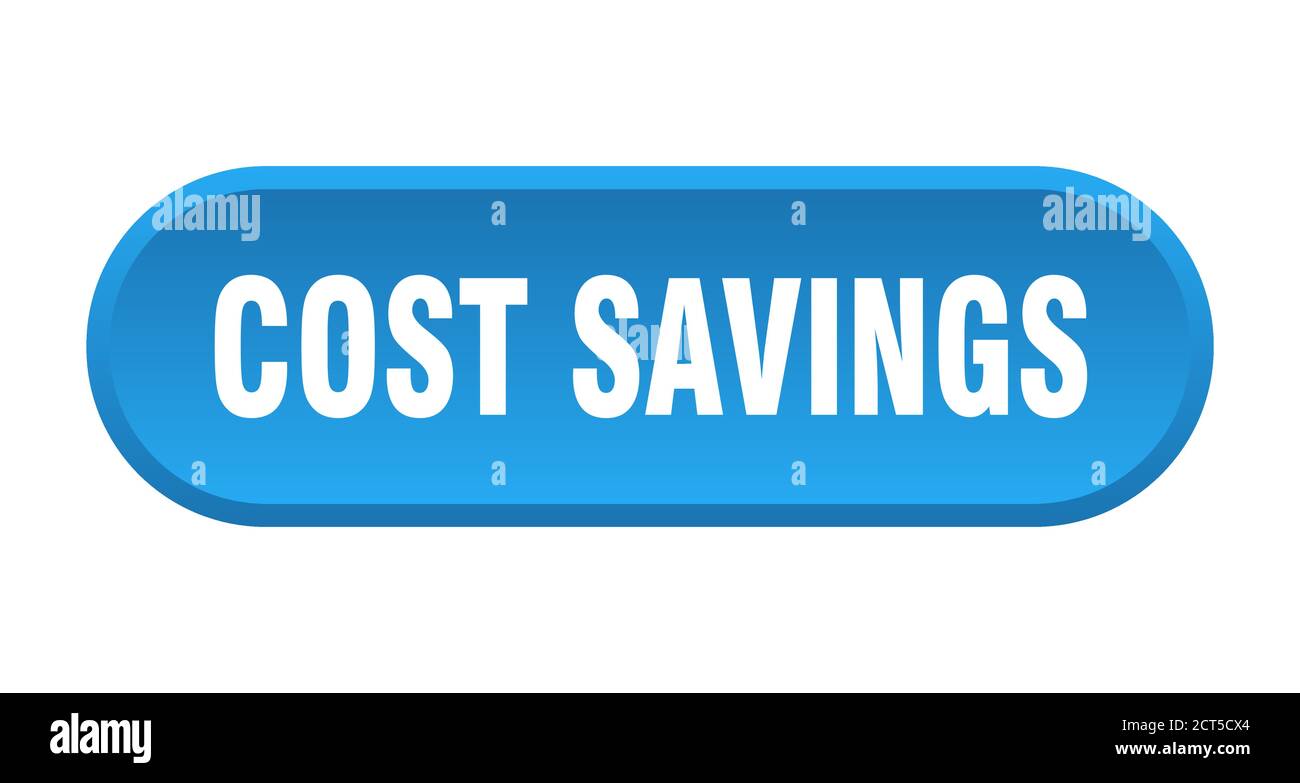 cost savings button. rounded sign isolated on white background Stock ...