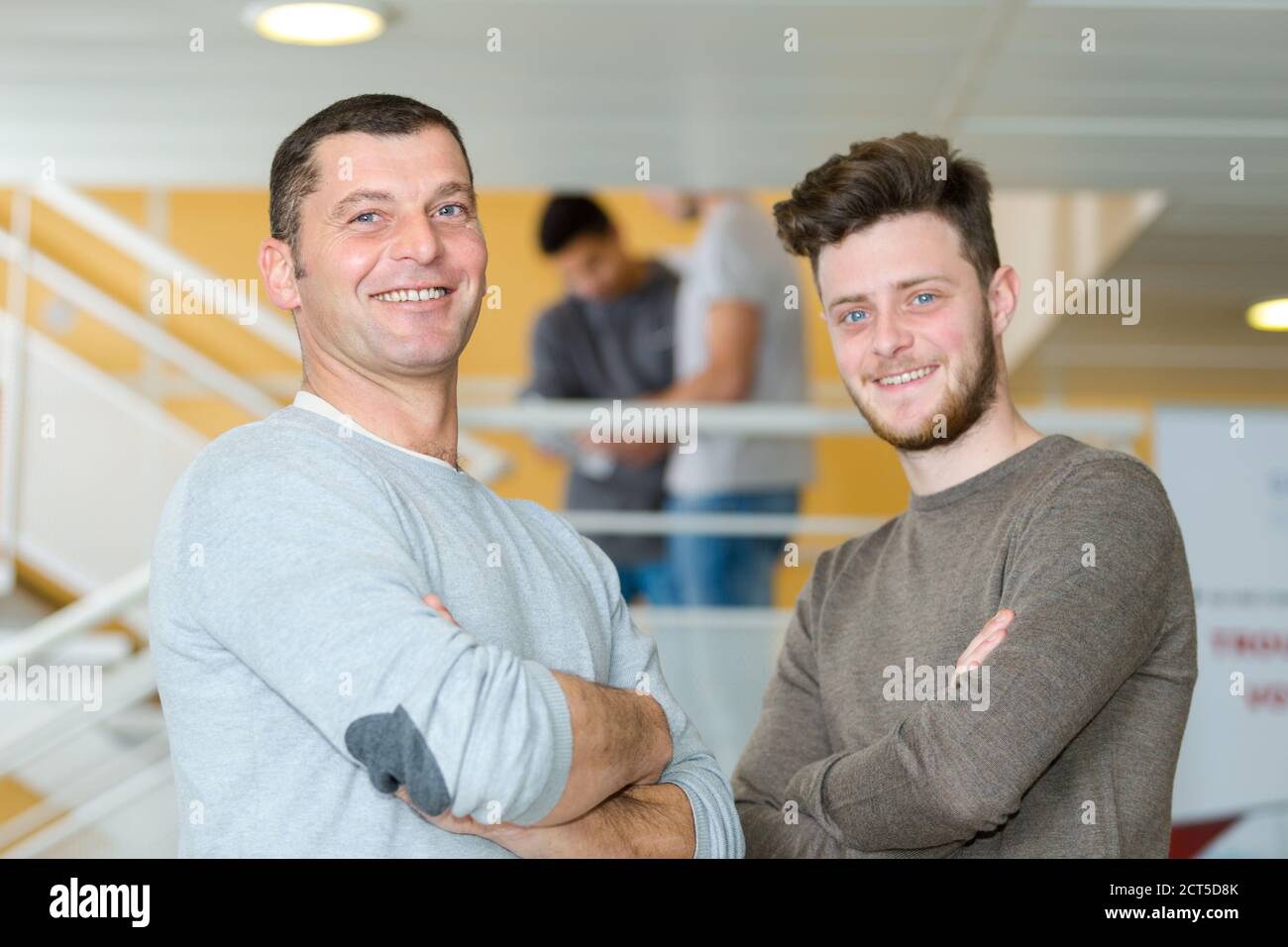portrait of middle-aged and teenage man Stock Photo - Alamy
