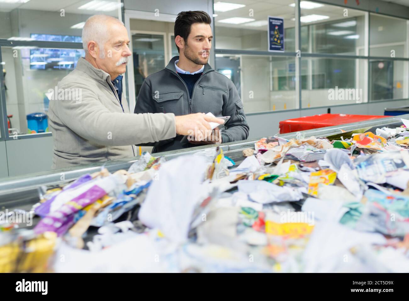 workers on waste processing plant Stock Photo - Alamy