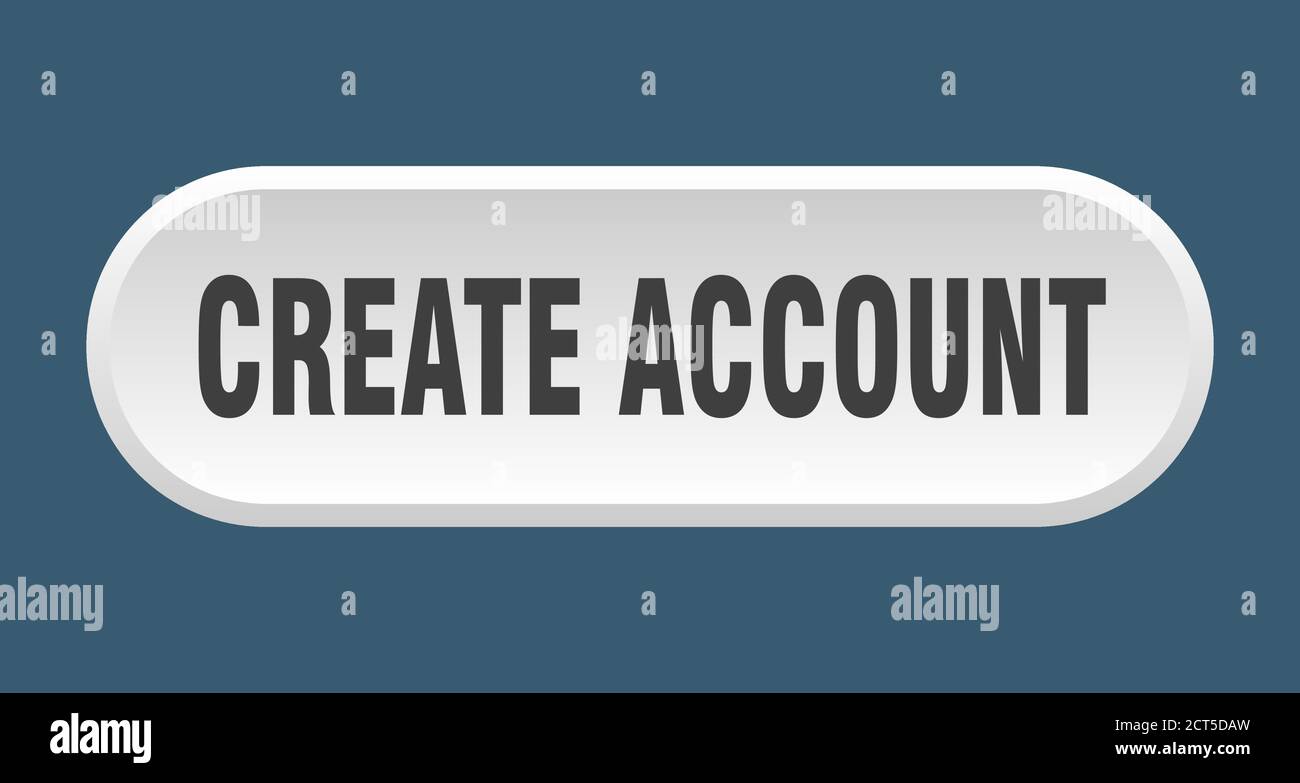 create account button. rounded sign isolated on white background Stock ...
