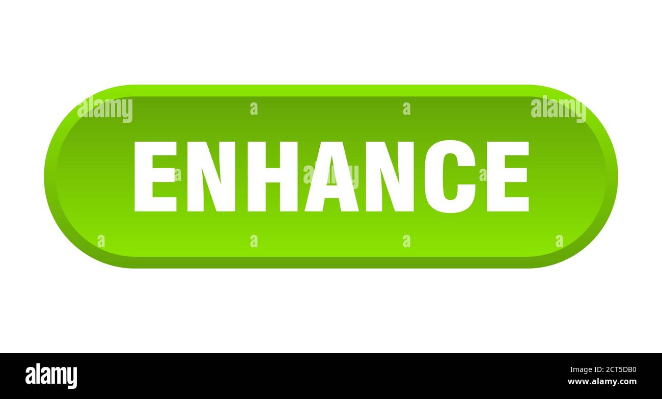 enhance button. rounded sign isolated on white background Stock Vector ...