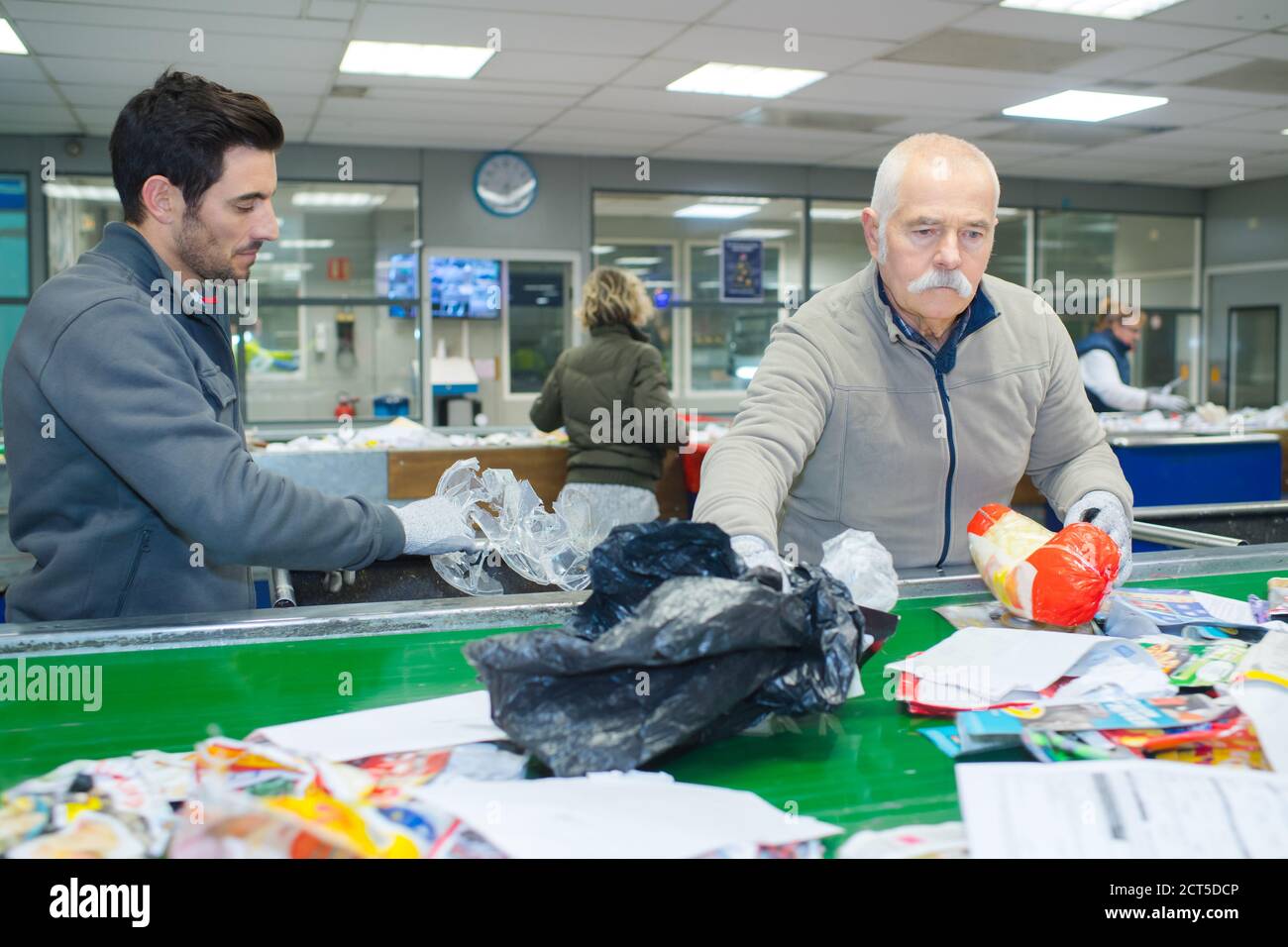 portrait of recycling company workers Stock Photo - Alamy