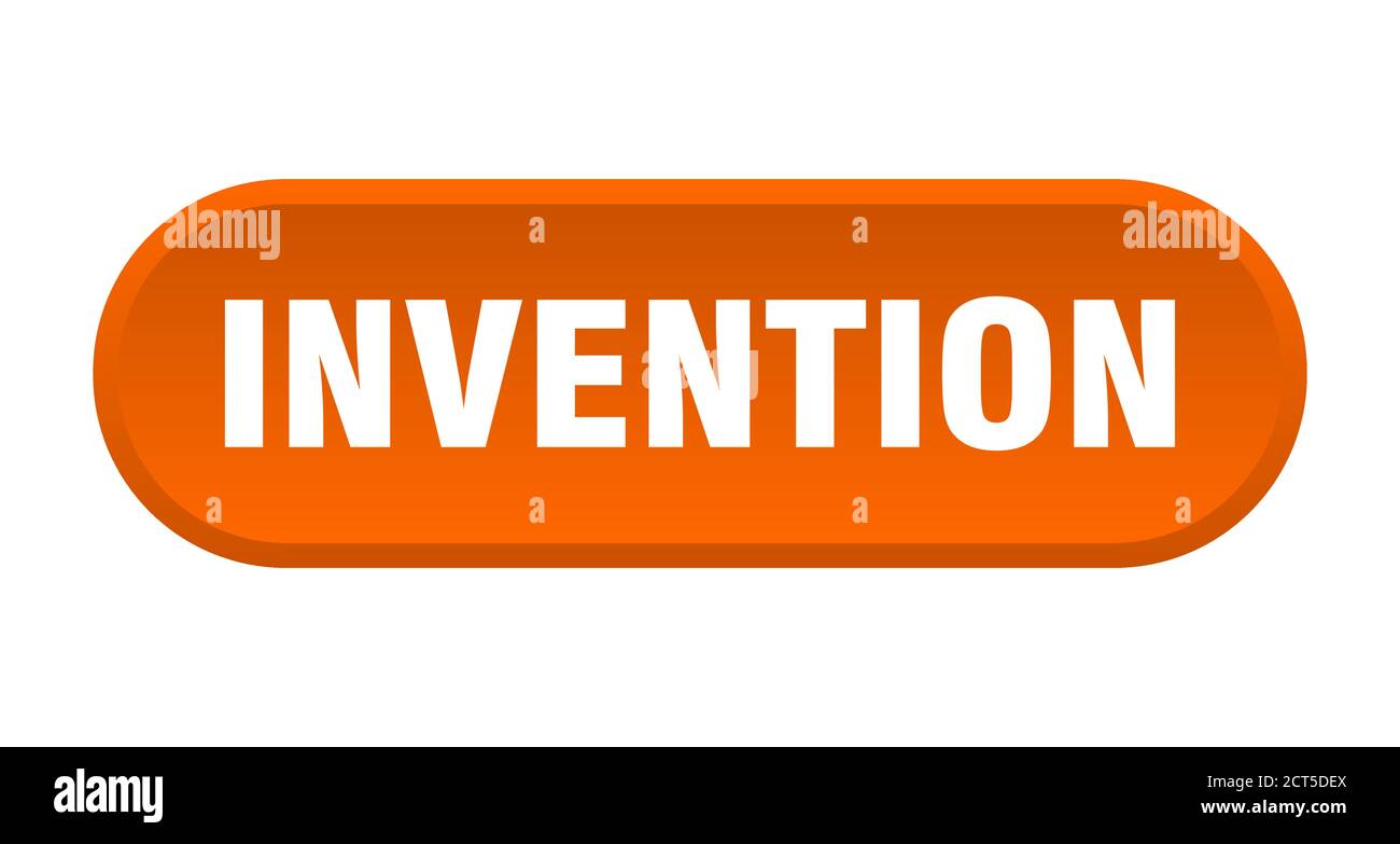 invention button. rounded sign isolated on white background Stock ...