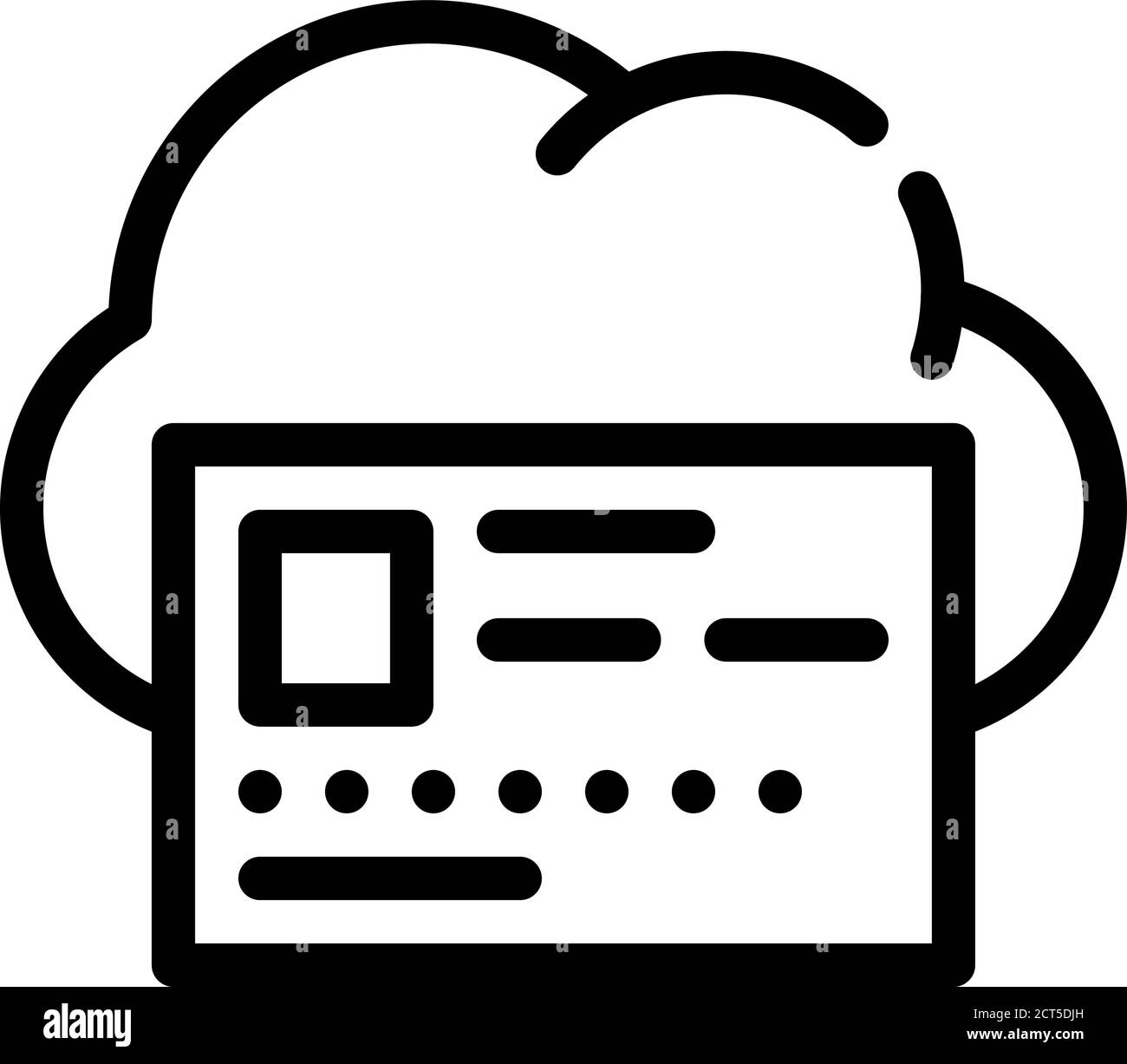 profile account inforamtion cloud storage line icon vector illustration ...