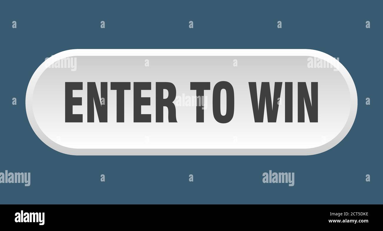 enter to win button. rounded sign isolated on white background Stock ...
