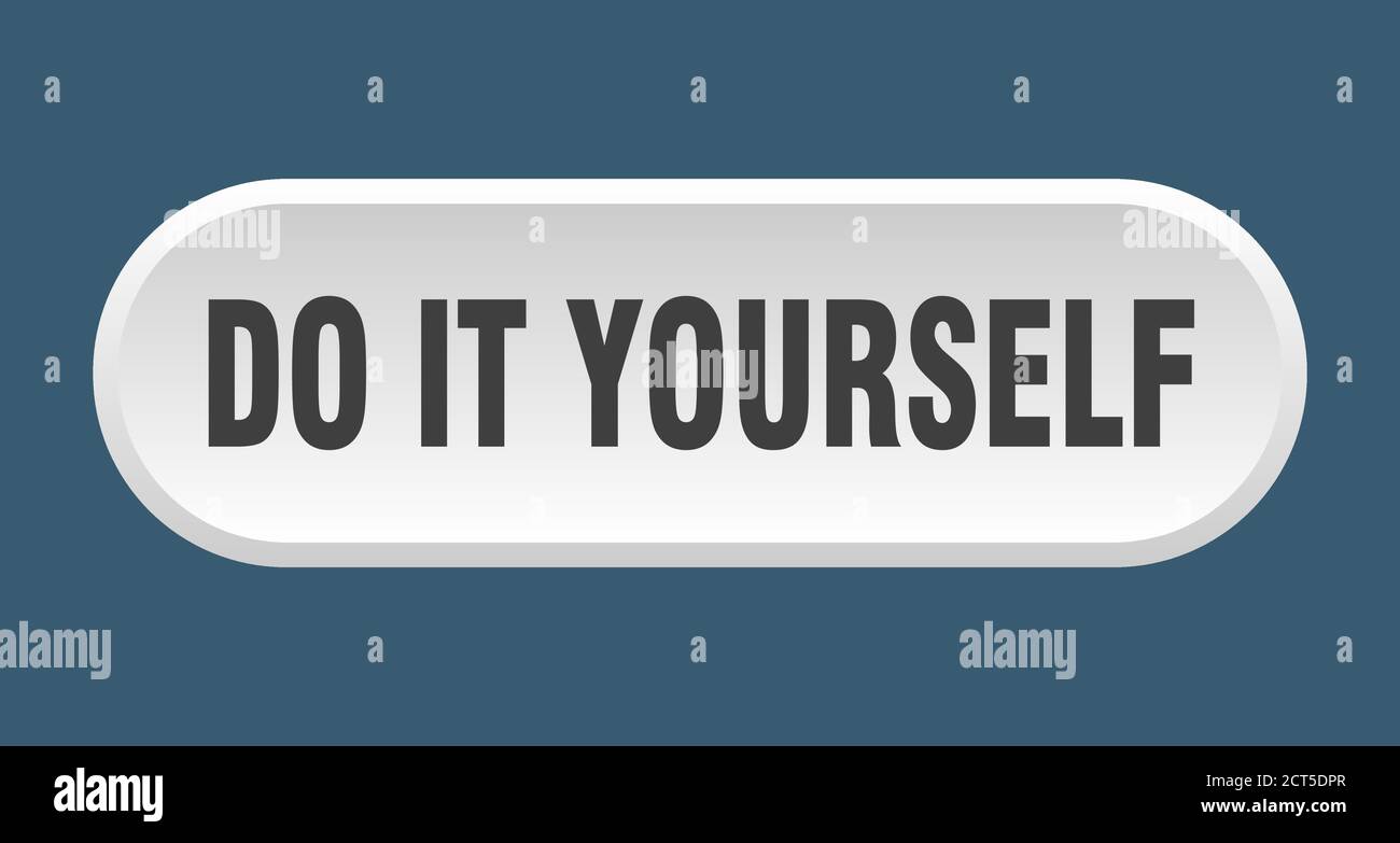 do it yourself button. rounded sign isolated on white background Stock ...