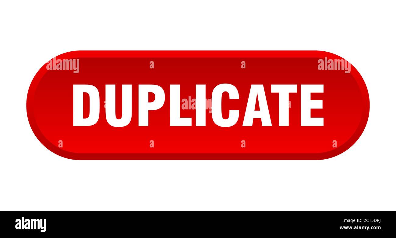 duplicate button. rounded sign isolated on white background Stock ...