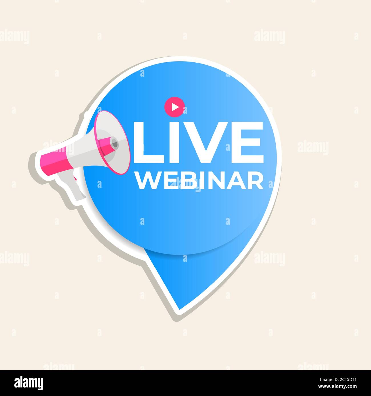 Live Webinar Sign Icon Vector Illustration EPS10 Stock Vector Image ...
