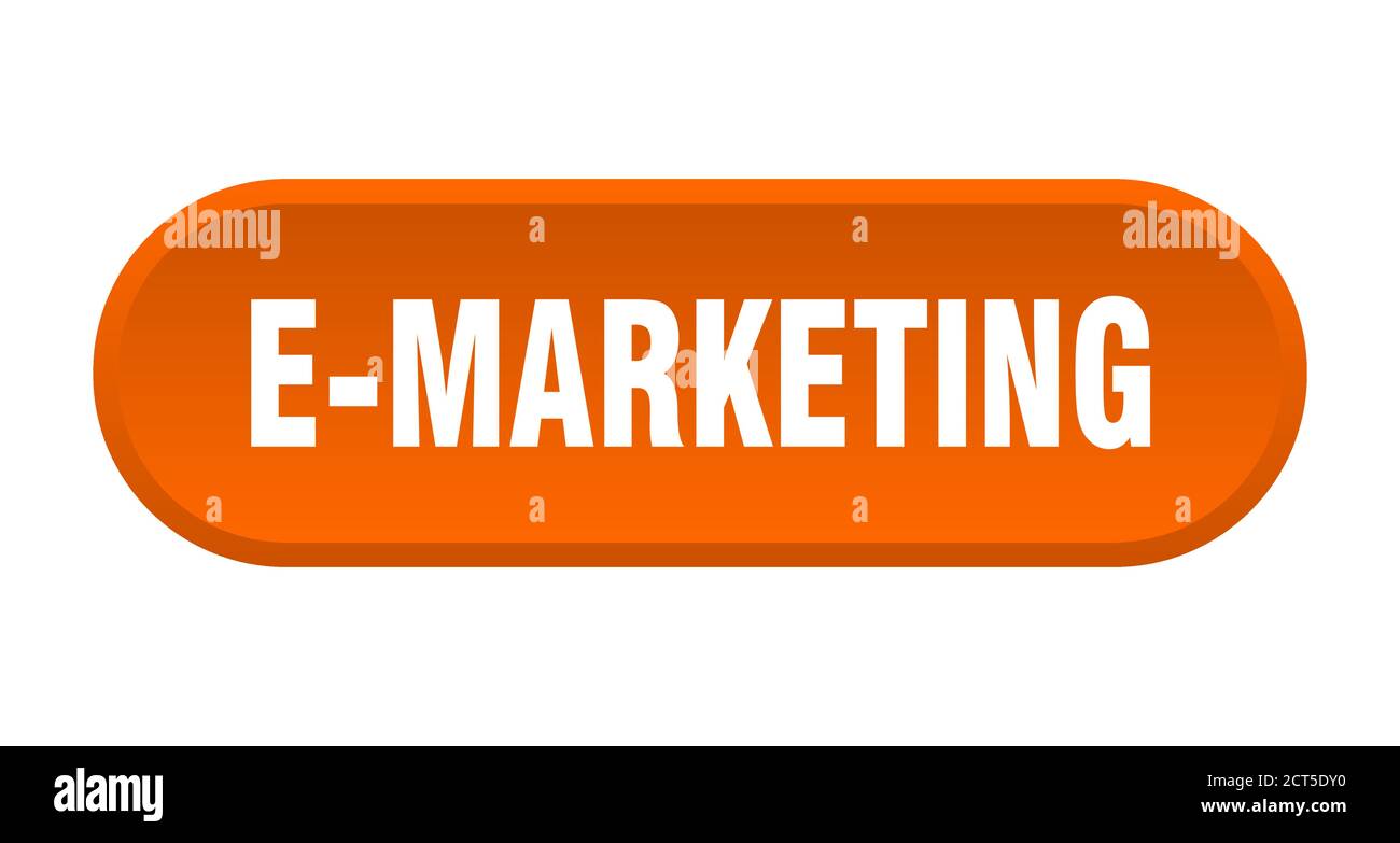 e-marketing button. rounded sign isolated on white background Stock ...