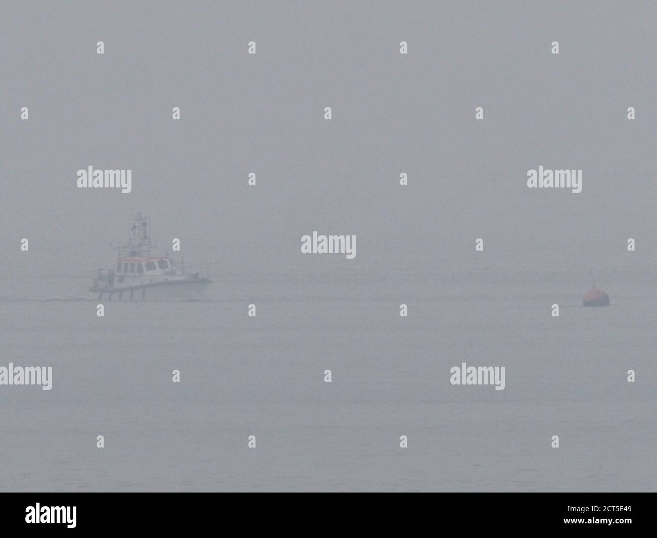 Sheerness, Kent, UK. 21st September, 2020. On a calm but very foggy ...