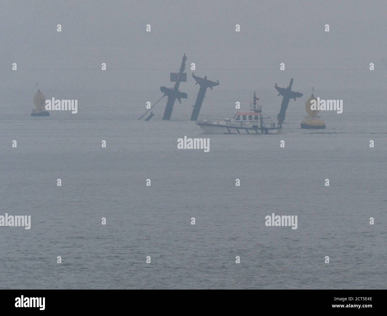 Sheerness, Kent, UK. 21st September, 2020. On a calm but very foggy ...