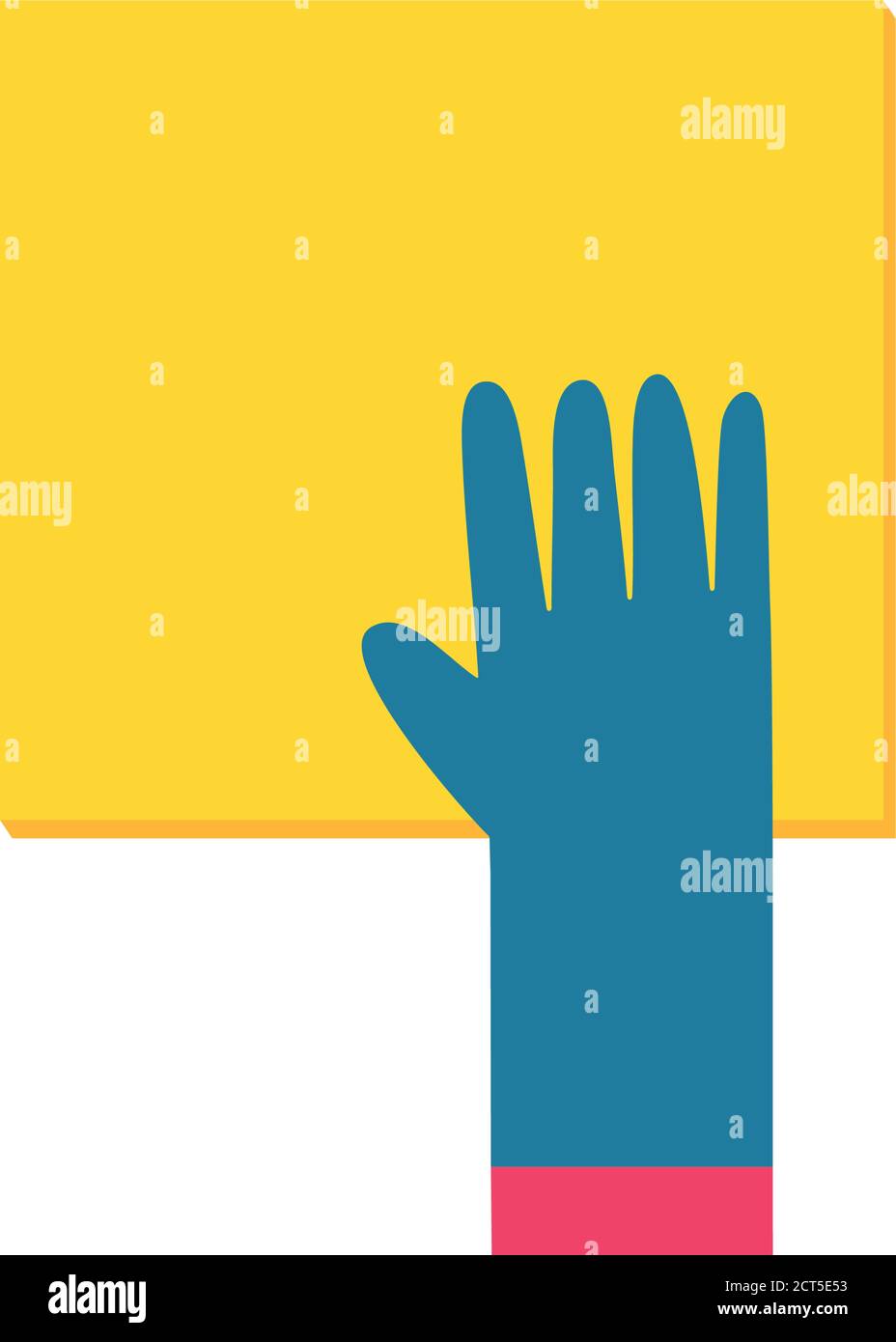 Isolated glove with cleaning cloth - Vector illustration Stock Vector ...