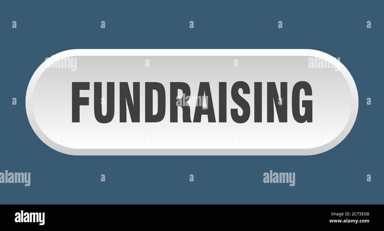 fundraising button. rounded sign isolated on white background Stock ...