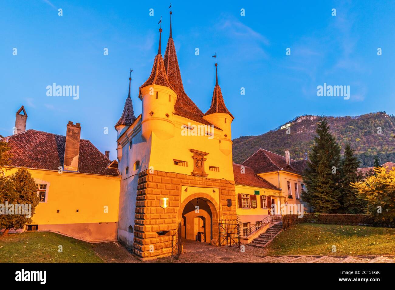 Brasov, Romania. Catherine gate. City gate from the medieval times ...