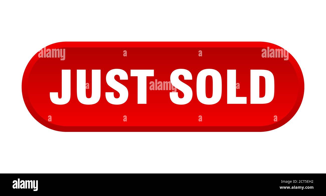 just sold button. rounded sign isolated on white background Stock ...