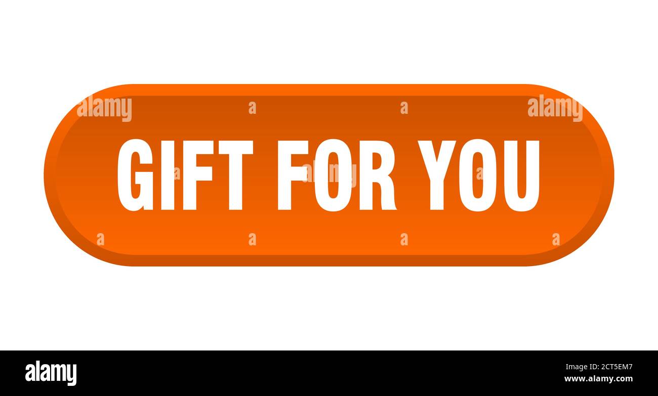 gift for you button. rounded sign isolated on white background Stock ...