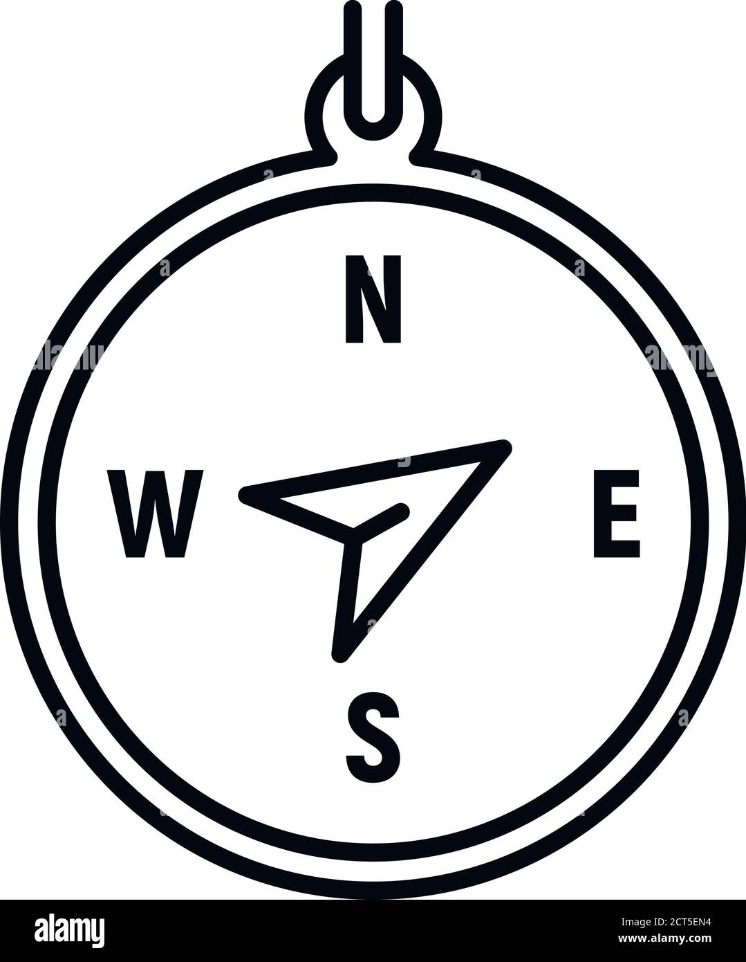 Discovery compass icon. Outline discovery compass vector icon for web ...