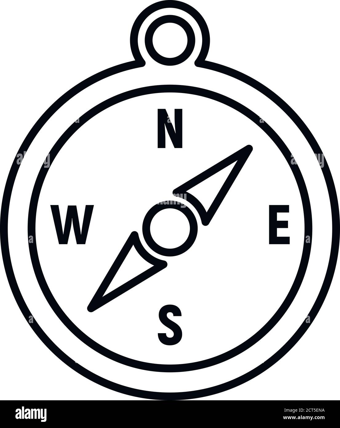 Hand explorer compass icon. Outline hand explorer compass vector icon ...