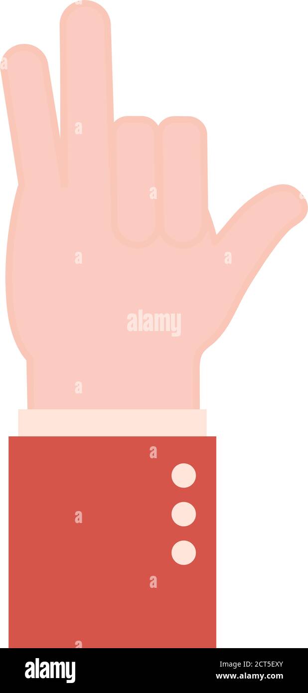 two hand sign language flat style icon vector design Stock Vector Image ...