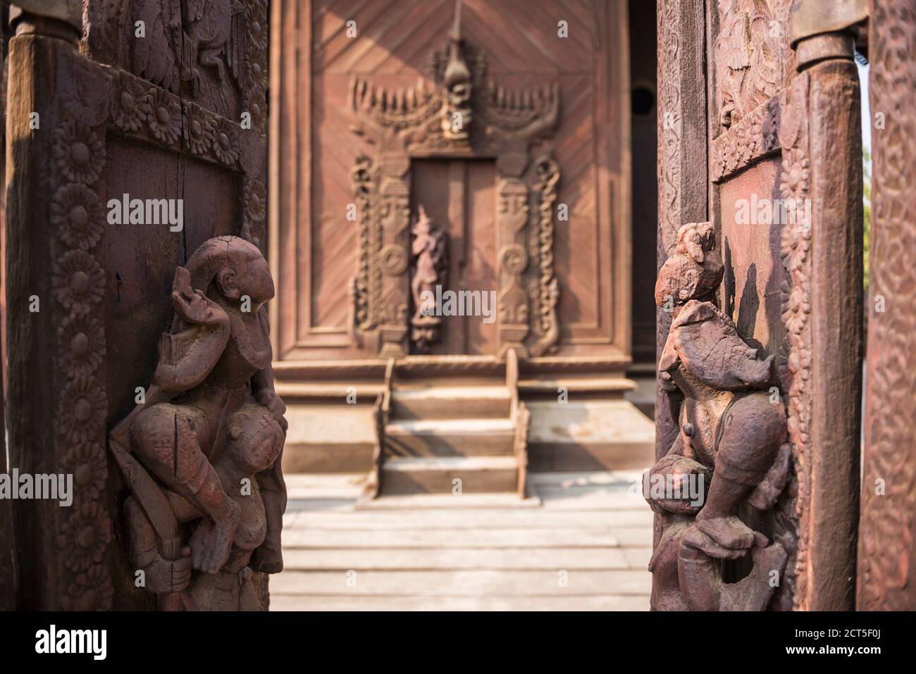 Shwe In Bin Kyaung Teak Buddhist Monastery, known as the most beautiful ...