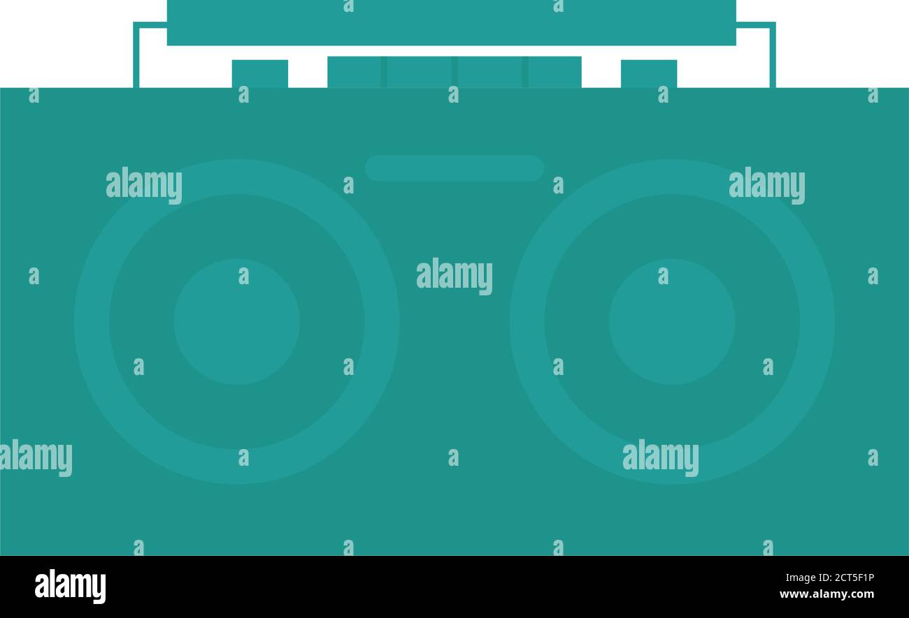 Vintage blue radio Stock Vector Images - Alamy