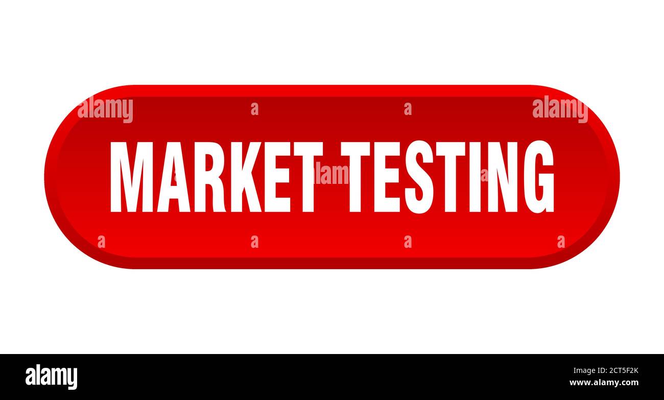 market testing button. rounded sign isolated on white background Stock ...