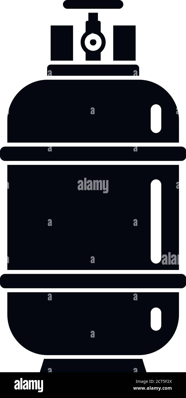 Gas cylinder container icon. Simple illustration of gas cylinder ...