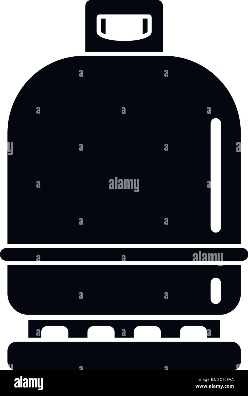 Gas cylinder compressed icon. Simple illustration of gas cylinder ...