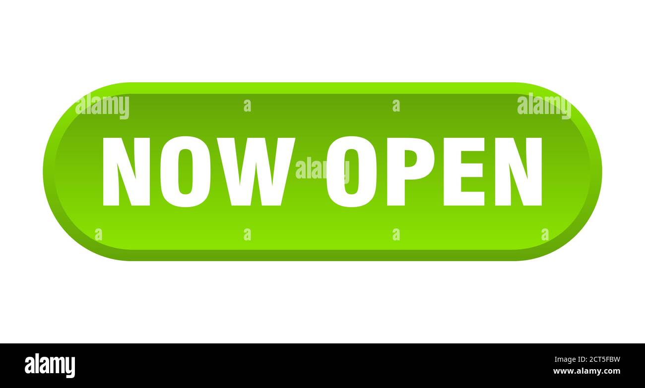 now open button. rounded sign isolated on white background Stock Vector ...