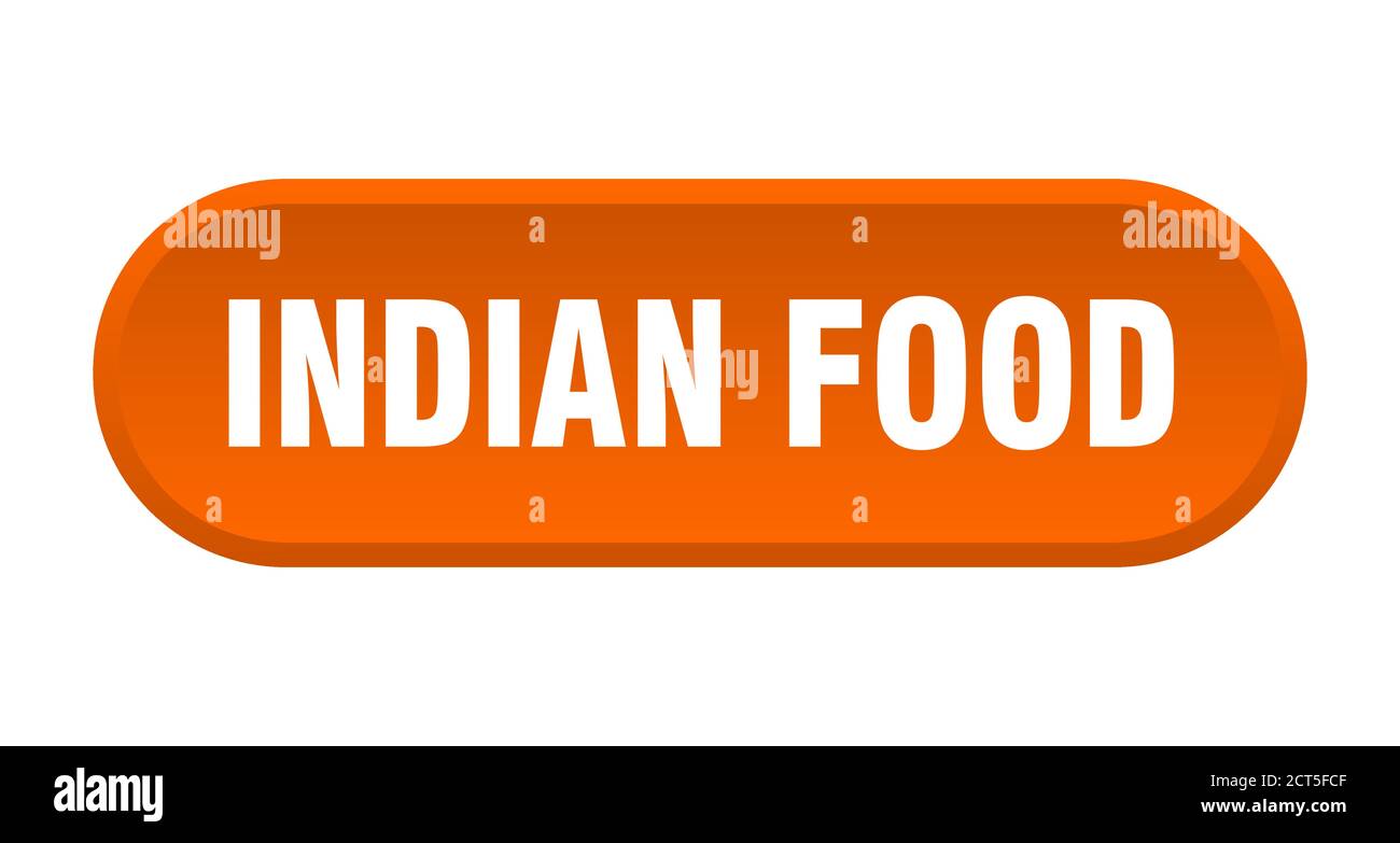 indian food button. rounded sign isolated on white background Stock ...