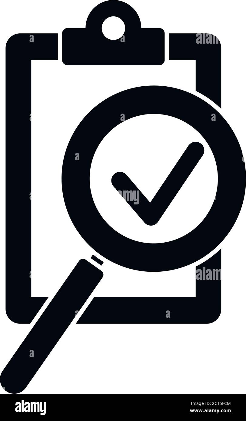 Clipboard exploration icon. Simple illustration of clipboard ...