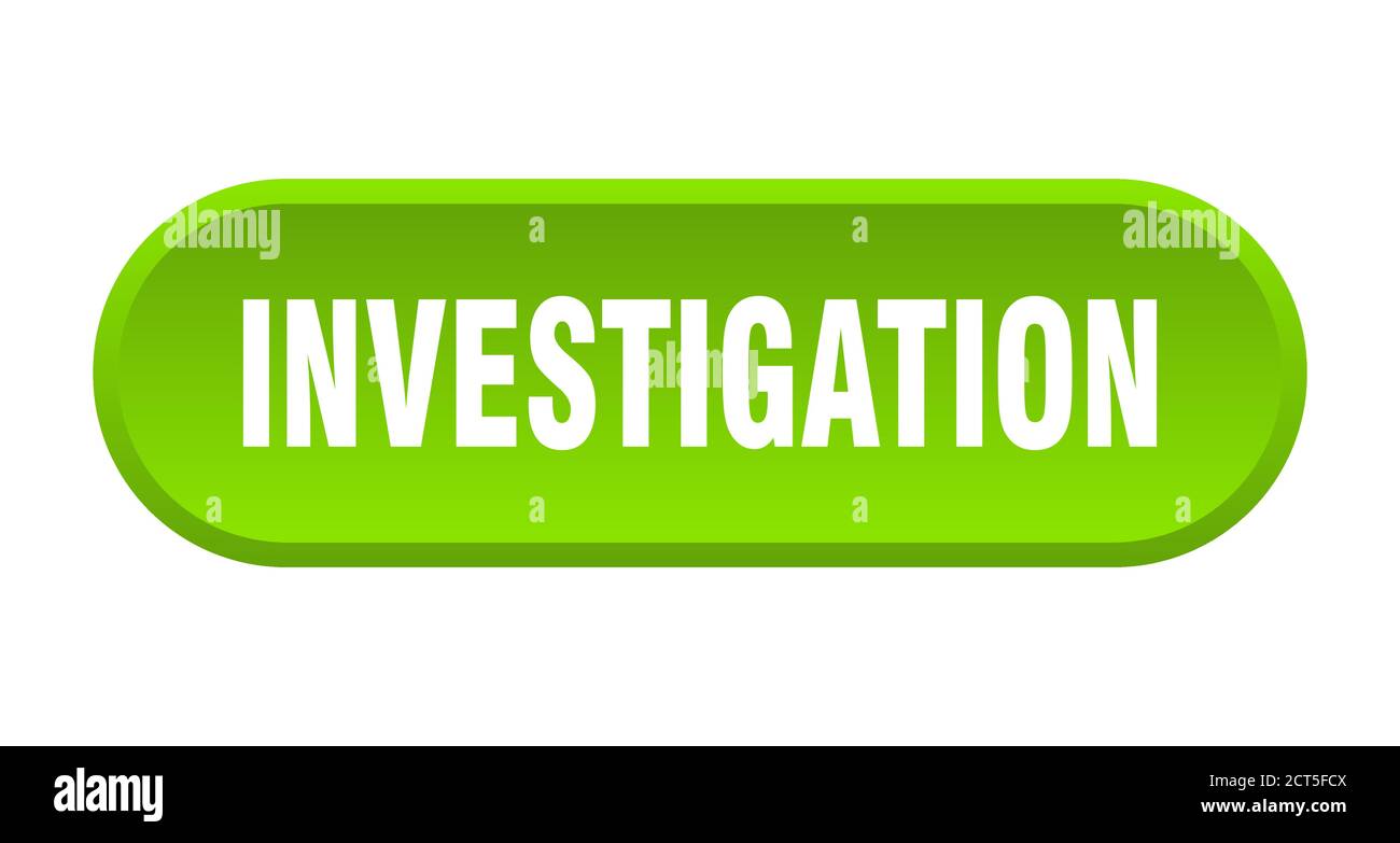 investigation button. rounded sign isolated on white background Stock ...